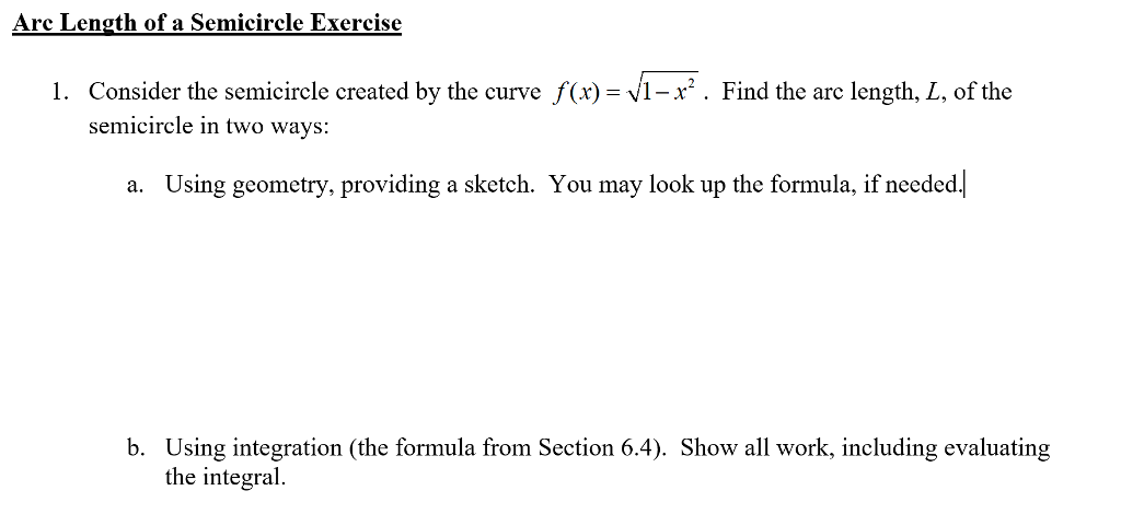 Solved Consider the semicircle created by the curve f (x) = | Chegg.com