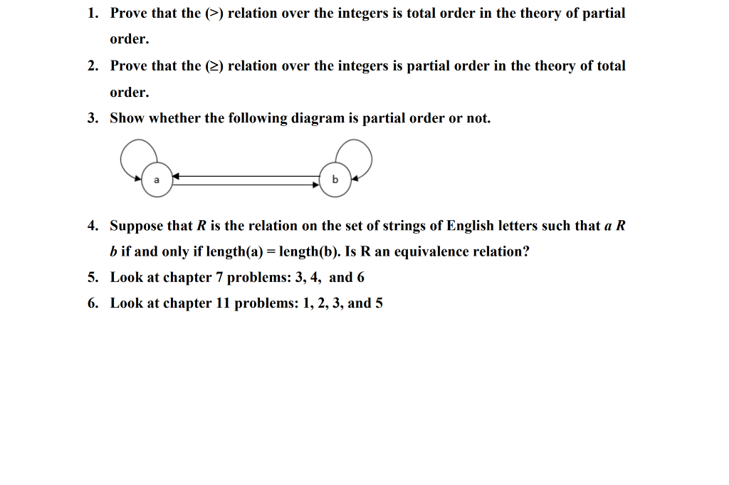 Solved Prove that the (>) relation over the integers is | Chegg.com