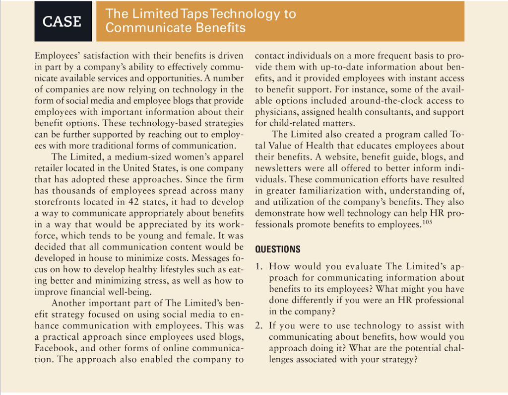 Solved The Limited Taps Technology to CASE Communicate | Chegg.com