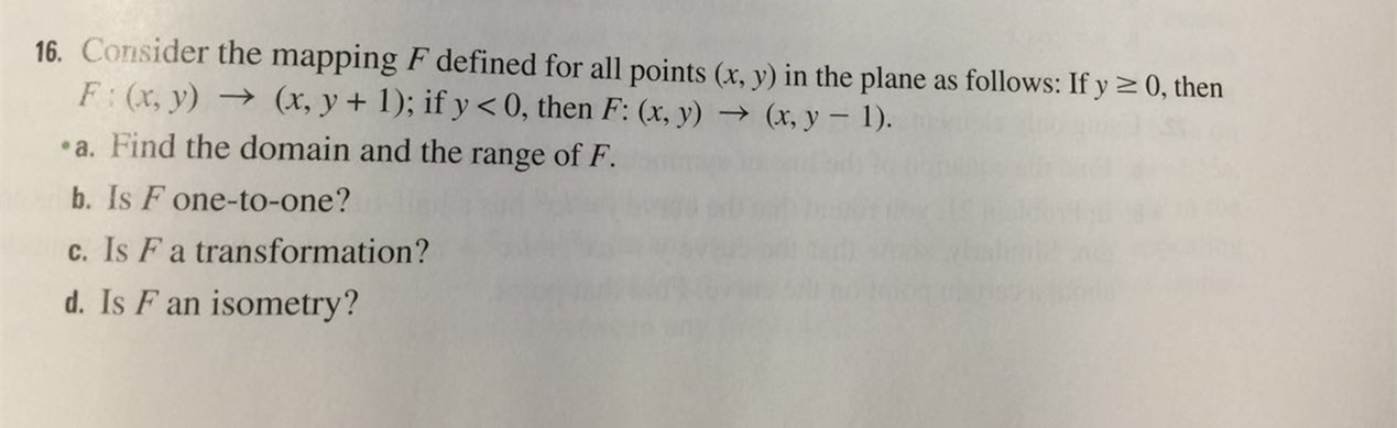 Solved Consider the mapping F defined for all points (x,y) | Chegg.com