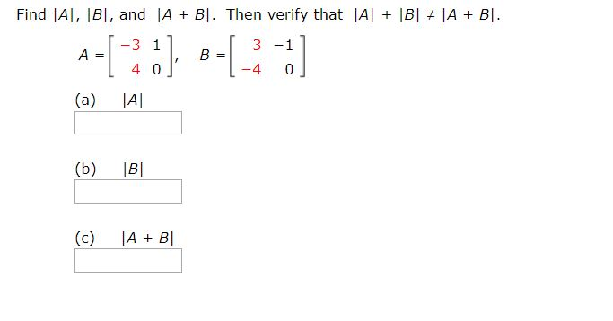 Solved Find AI, IBI, and IA + Bl. Then verify that IAI + IBI | Chegg.com