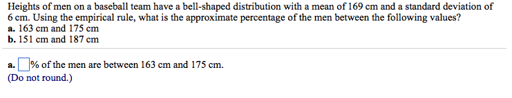 Solved Heights of men on a baseball team have a bell-shaped | Chegg.com