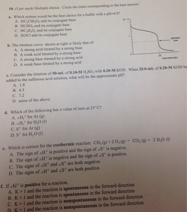 Solved Multiple choice. Circle the letter corresponding to | Chegg.com
