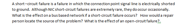 A short-circuit failure is a failure in which the | Chegg.com