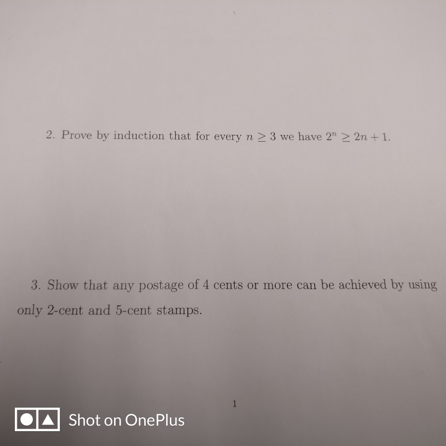 Solved 2. Prove by induction that for every n 3 we have 2 2n | Chegg.com
