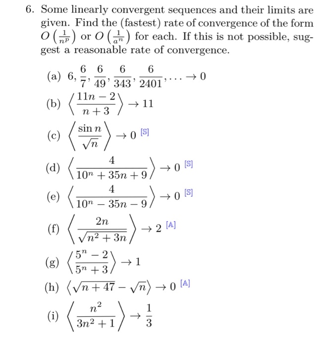 Solved Some linearly convergent sequences and their limits | Chegg.com Solved Some linearly convergent sequences and their limits | Chegg.com