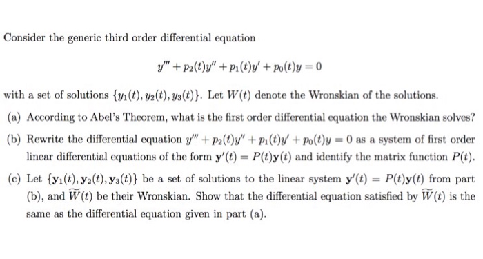 Solved Consider the generic third order differential | Chegg.com