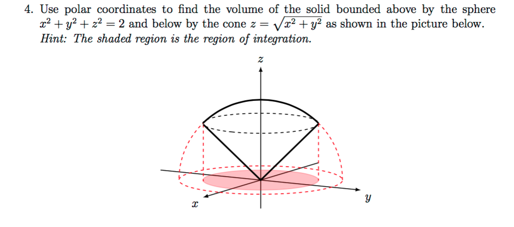 Solved Use polar coordinates to find the volume of the solid | Chegg.com
