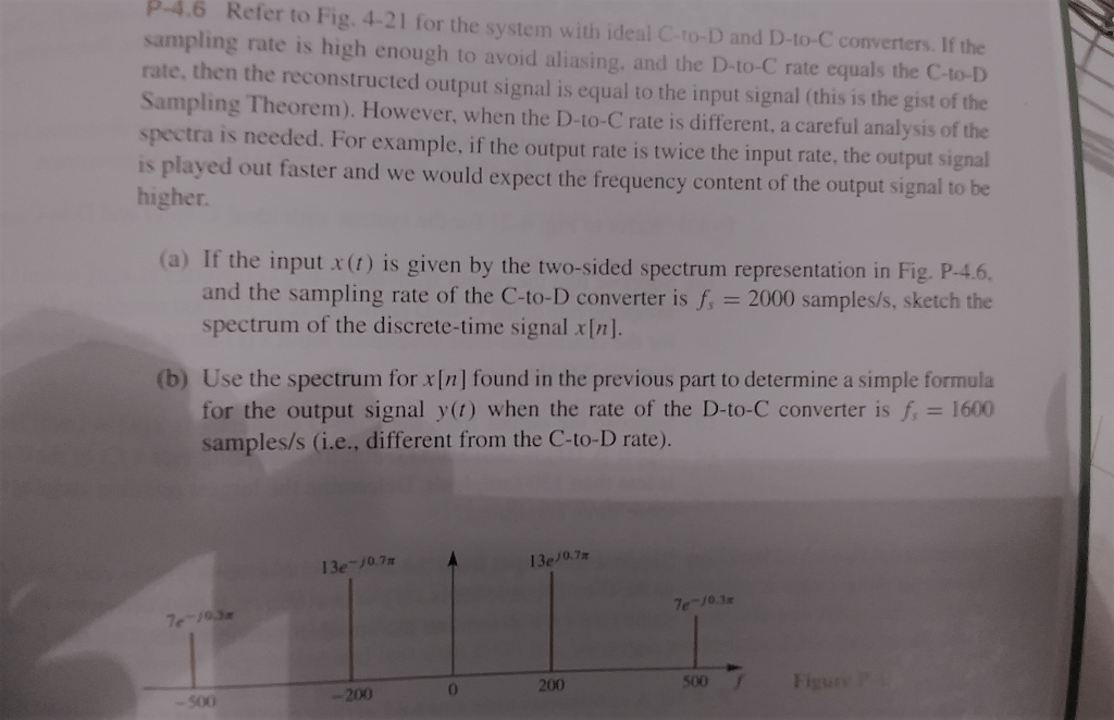 Refer to Fig. 4-21 for the system with ideal C to D | Chegg.com