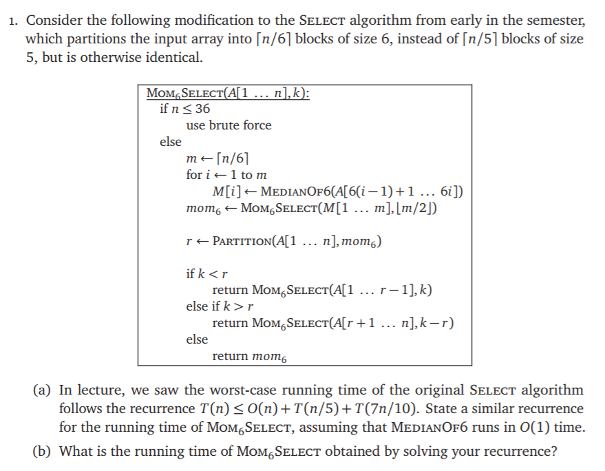 1. Consider the following modification to the SELECT | Chegg.com