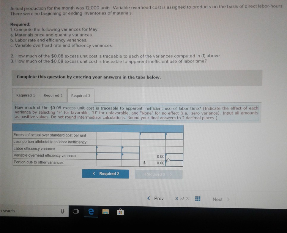 Solved Problem 10-13 Basic Variance Analysis; the Impact of | Chegg.com