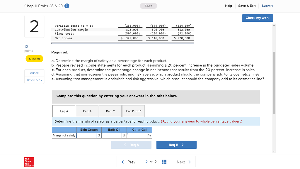 Solved Chap 11 Probs 28 & 29 G Help Save & Exit Submit Saved | Chegg.com