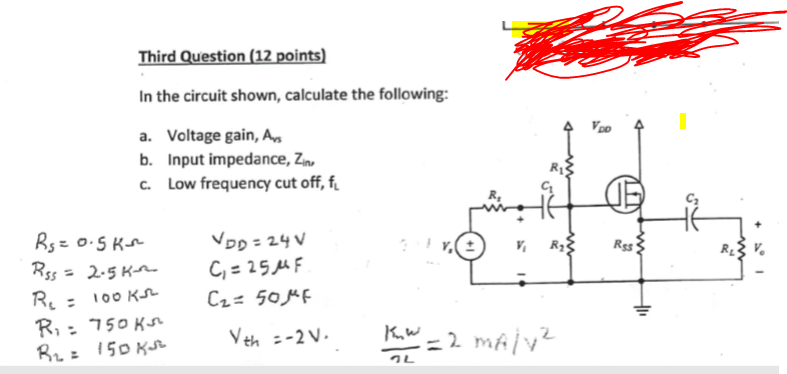 Solved ird Question (12 points In the circuit shown, | Chegg.com