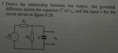 Solved Derive the relationship between the output, the | Chegg.com