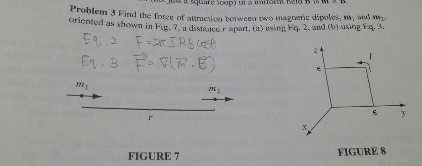 Solved find the force of attraction between two magnetic | Chegg.com