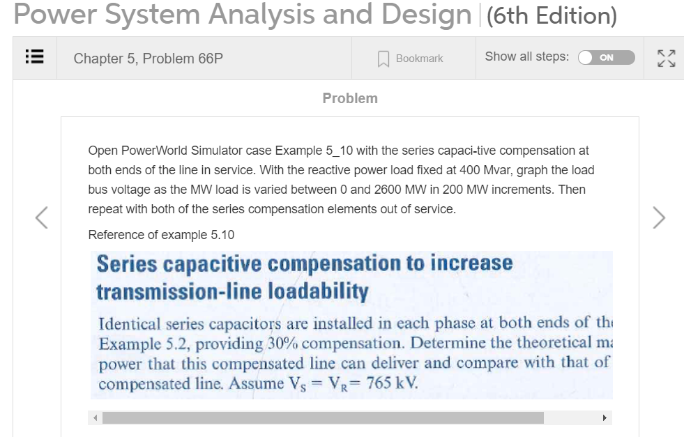 Solved Power System Analysis And Design 6th Edition