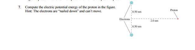 Solved Compute the electric potential energy of the proton | Chegg.com