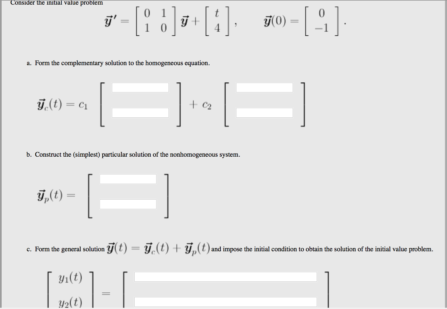 Solved Consider The Initial Value Problem Form The 1973