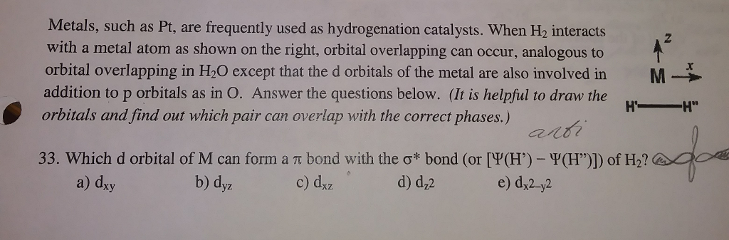 Solved Metals, such as Pt, are frequently used as | Chegg.com
