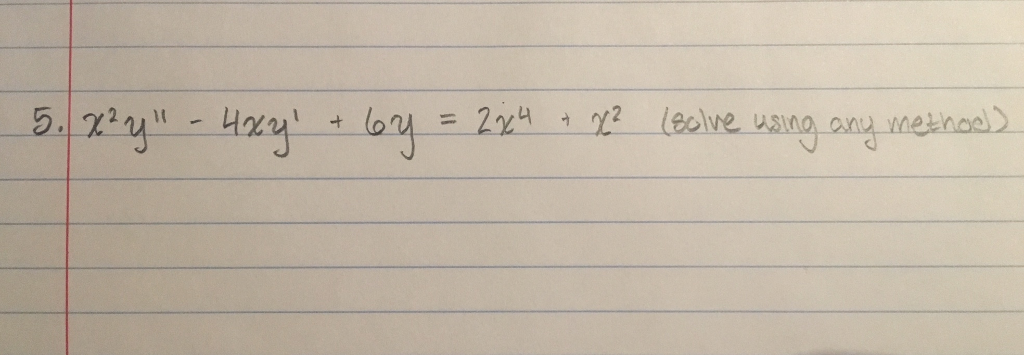 Solved Solve The Following Second Order Linear Non Homogeous