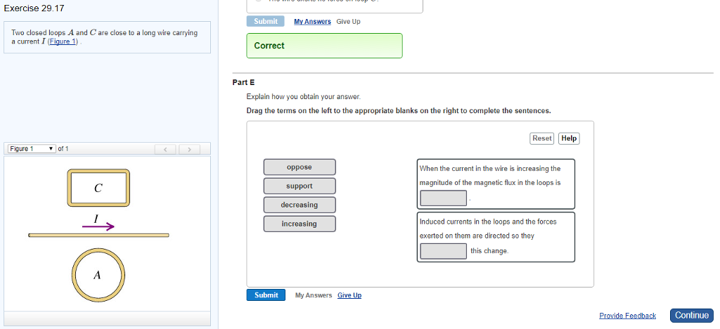 Solved Two closed loops A and C are close to a long wire | Chegg.com