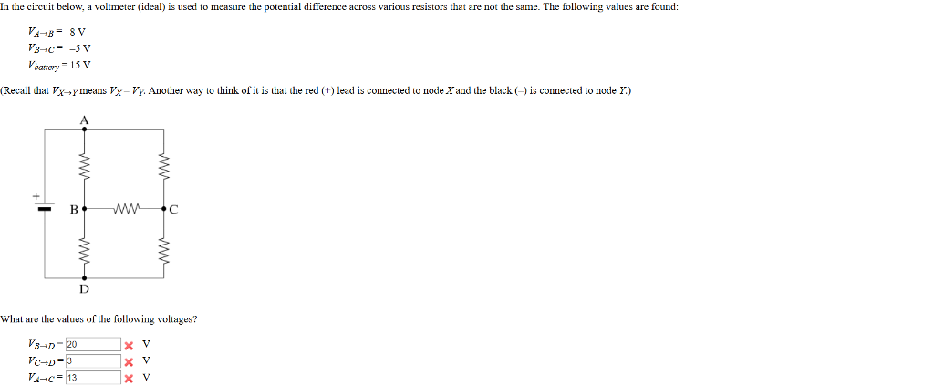 Solved In the circuit below, a voltmeter (ideal) is used to | Chegg.com