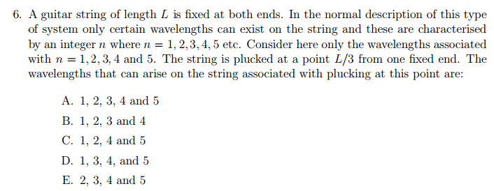 Solved A guitar string of length L is fixed at both ends. In | Chegg.com