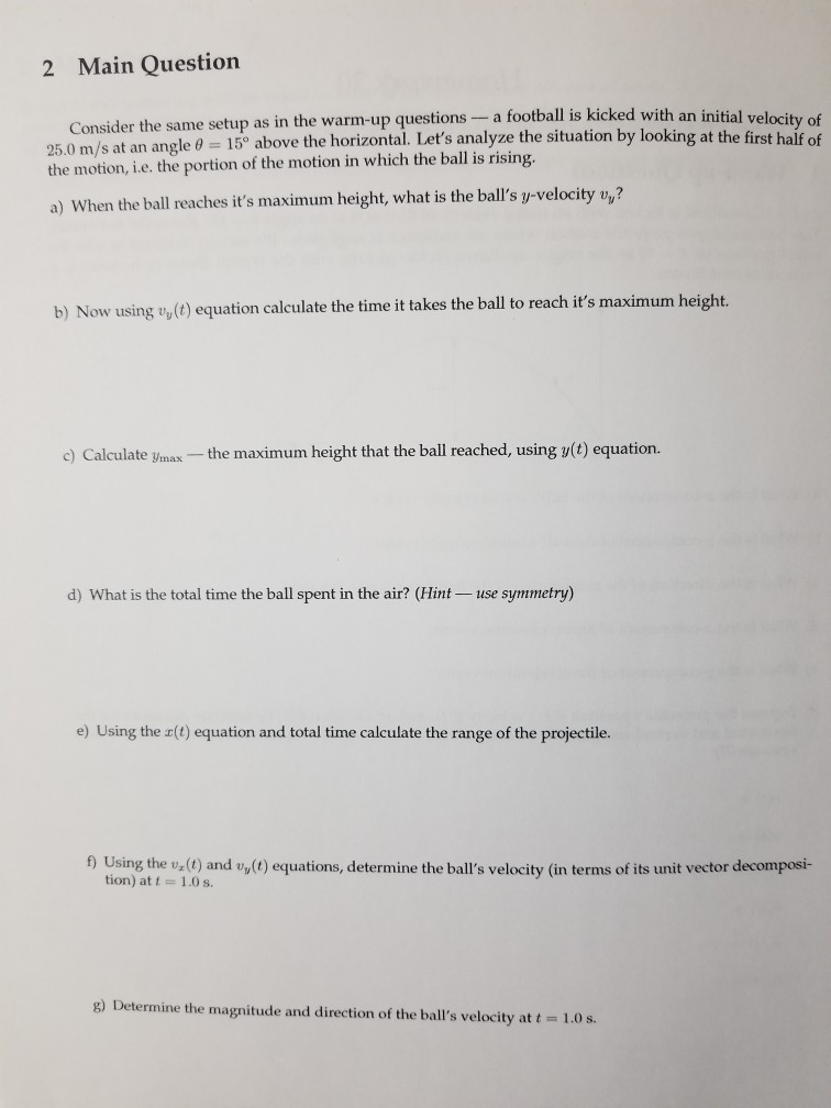 Solved 2 Main Question Consider the same setup as in the | Chegg.com