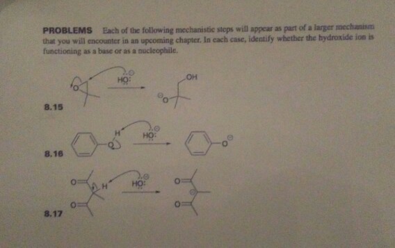 Solved PROBLEMS Each of the following mechanistic steps will | Chegg.com