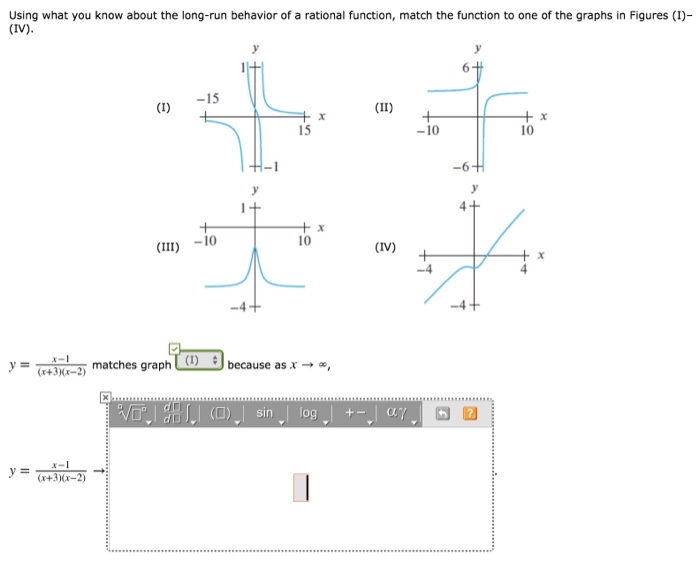 Solved Determine the long-run behavior of the rational | Chegg.com