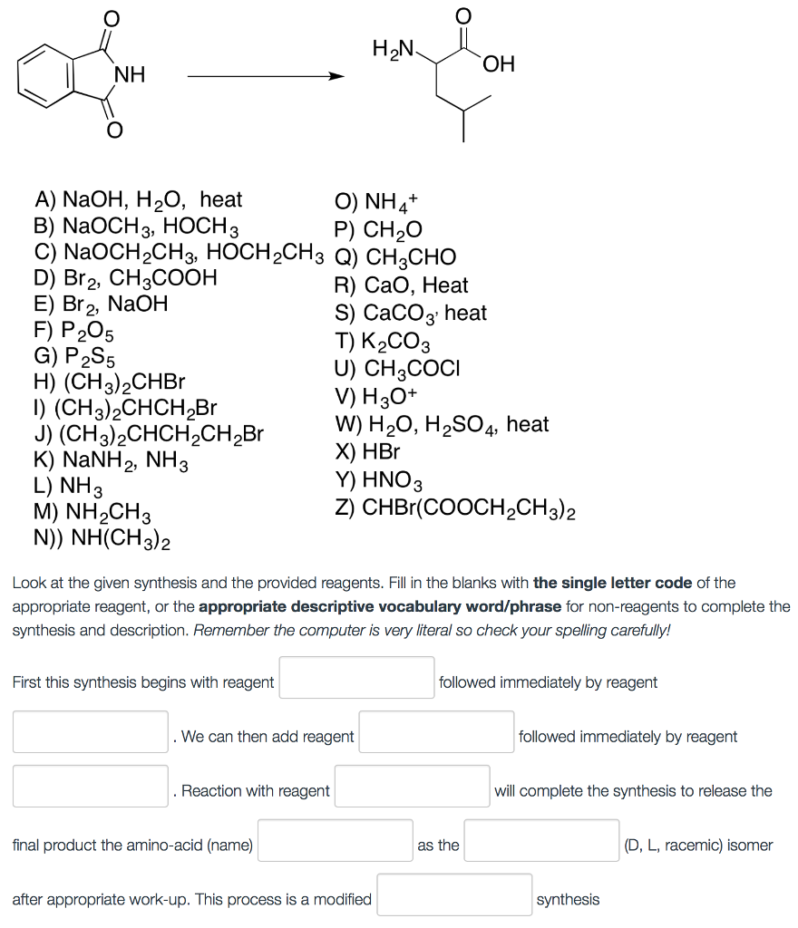 Solved Look at the given synthesis and the provided | Chegg.com