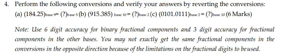 Solved Perform the following conversions and verify your | Chegg.com