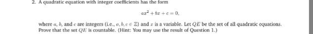 Solved A quadratic equation with integer coefficients has | Chegg.com