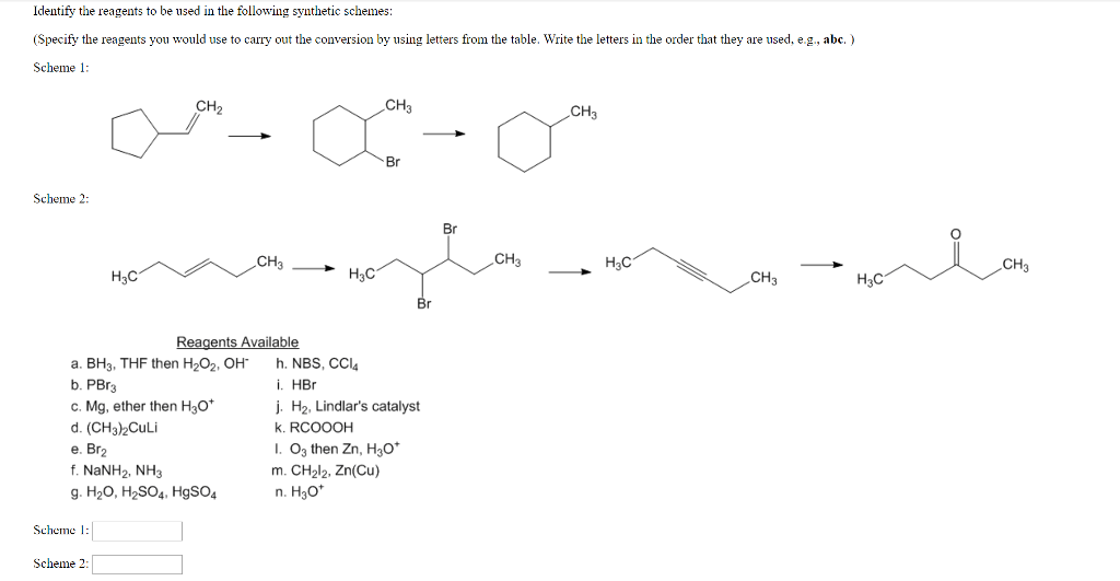 Solved Identify the reagents to be used in the following | Chegg.com Solved Identify the reagents to be used in the following | Chegg.com