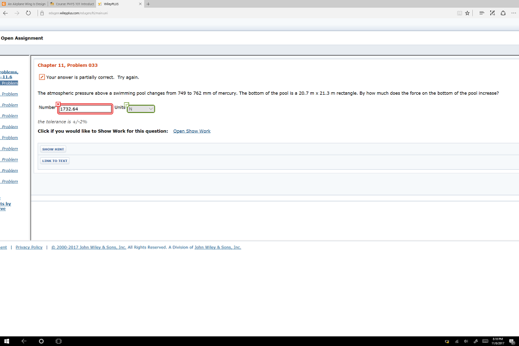 Solved Open Assignment Chapter 11, Problem 033 Your answer | Chegg.com
