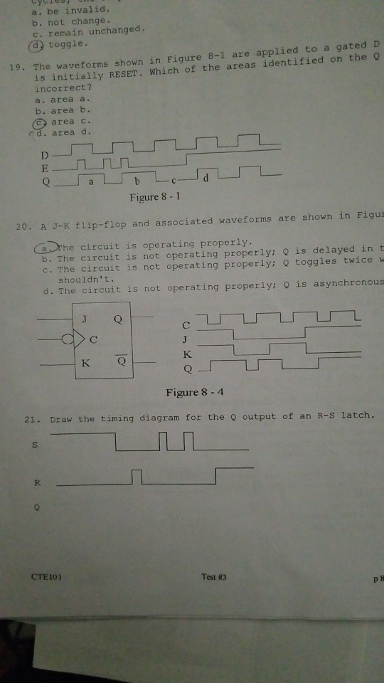 Solved The Waveforms Shown In Figure 8 1 Are Applied To A