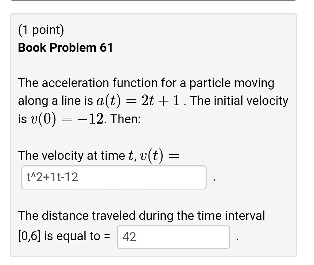 Solved The acceleration function for a particle moving along | Chegg.com