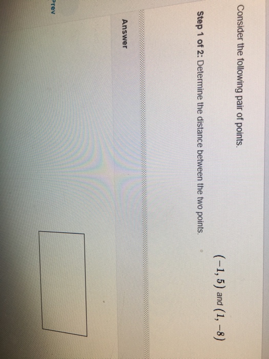 Solved Consider the following pair of points. (-1, 5) and | Chegg.com