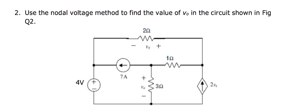 Solved Use the nodal voltage method to find the value of v_0 | Chegg.com