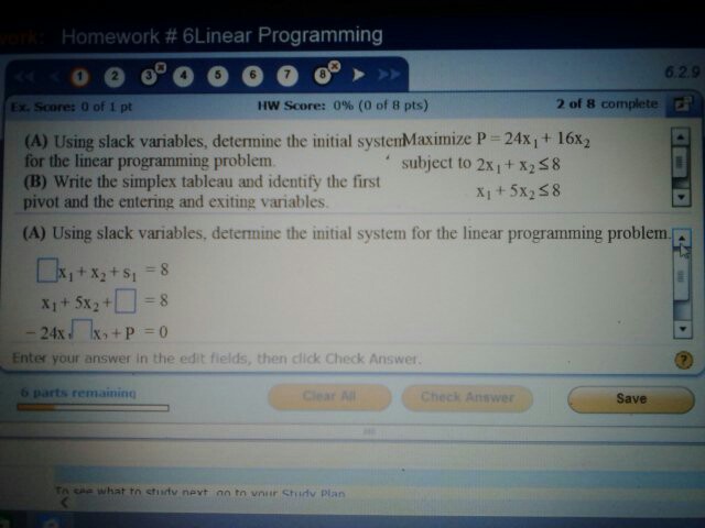 Solved A Using Slack Variables Determine The Initial 9755