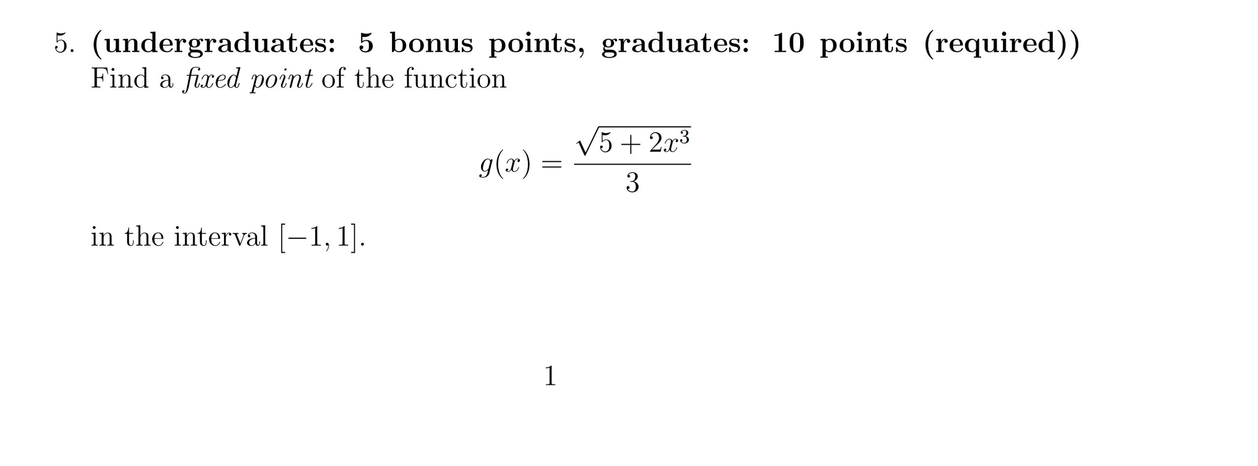 Solved Find a fixed point of the function g(x) = Squareroot | Chegg.com