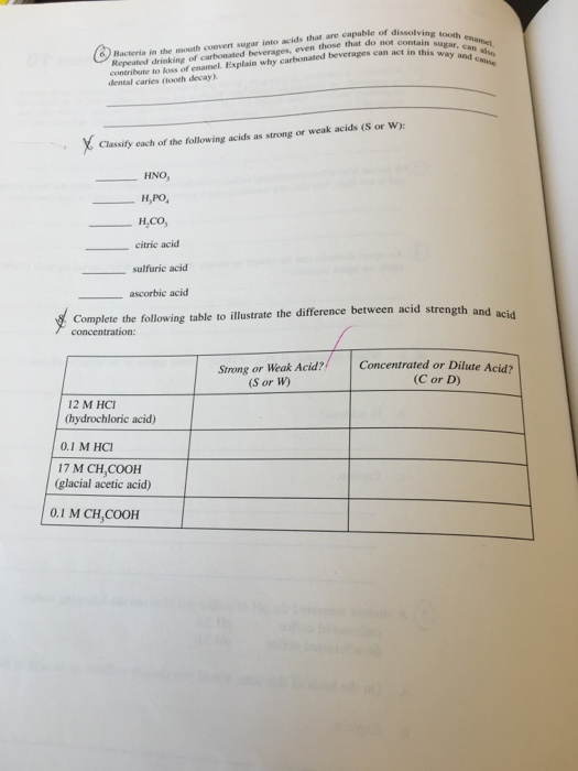 Solved of dissolving tooth Repeated drinking of carhonated | Chegg.com