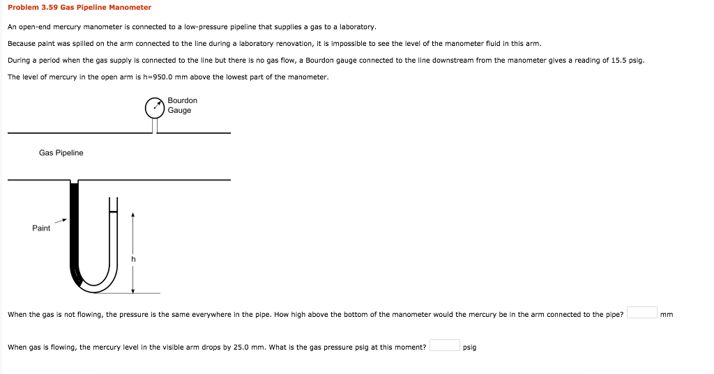Solved An open-end mercury manometer is connected to a | Chegg.com