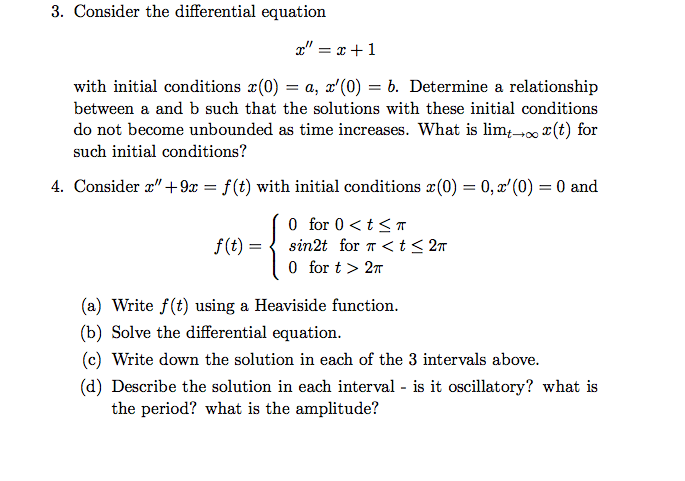 Solved Consider the differential equation x" = x + 1 with | Chegg.com
