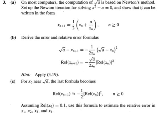 Solved On Most Computers The Computation Of Squareroot A Is 4981