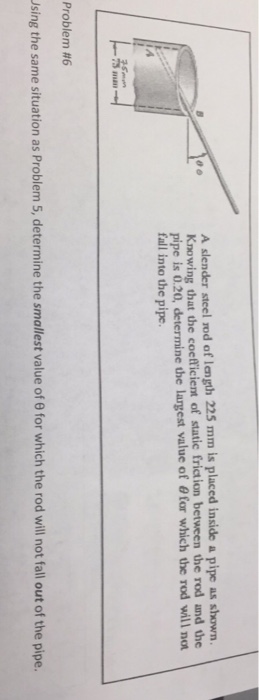 Solved A slender steel rod of length 225 mm is placed | Chegg.com