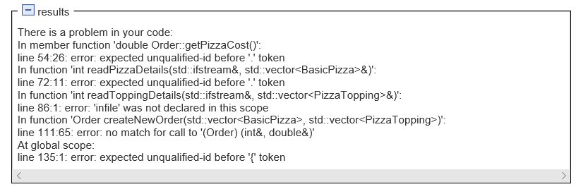 Solved results There is a problem in your code In member | Chegg.com