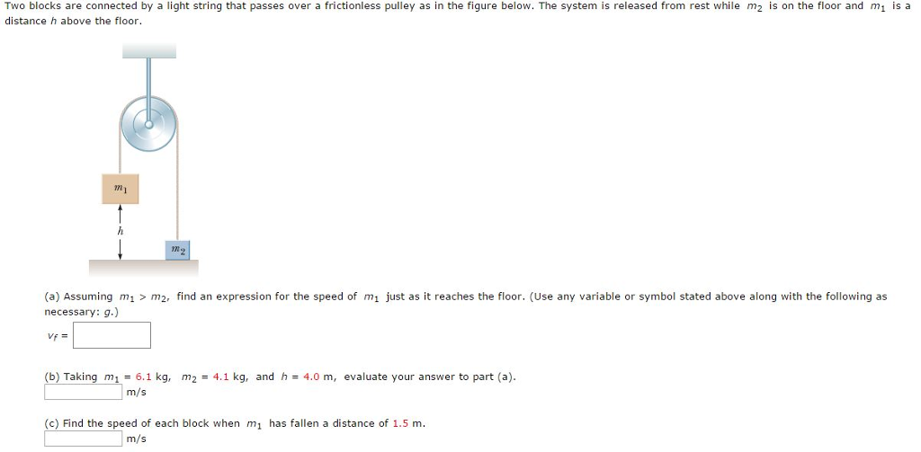 Solved Two blocks are connected by a light string that | Chegg.com