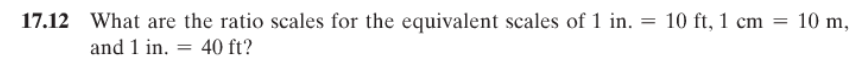 Solved What are the ratio scales for the equivalent scales | Chegg.com