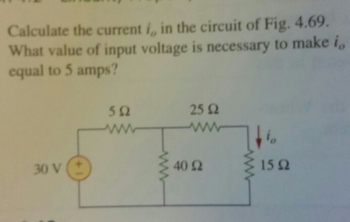 Solved Calculate the current i0 in the circuit of Fig. 4.69. | Chegg.com